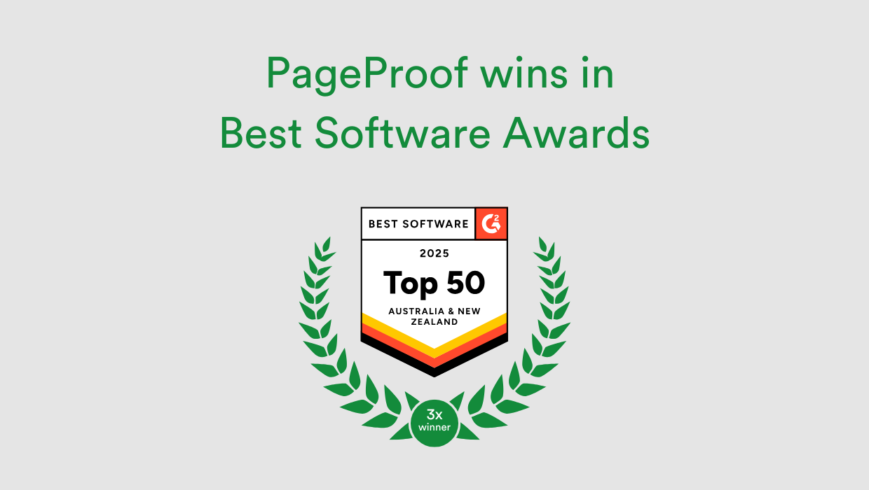 PageProof Wins G2’s Best Software Award - Three Years Running!